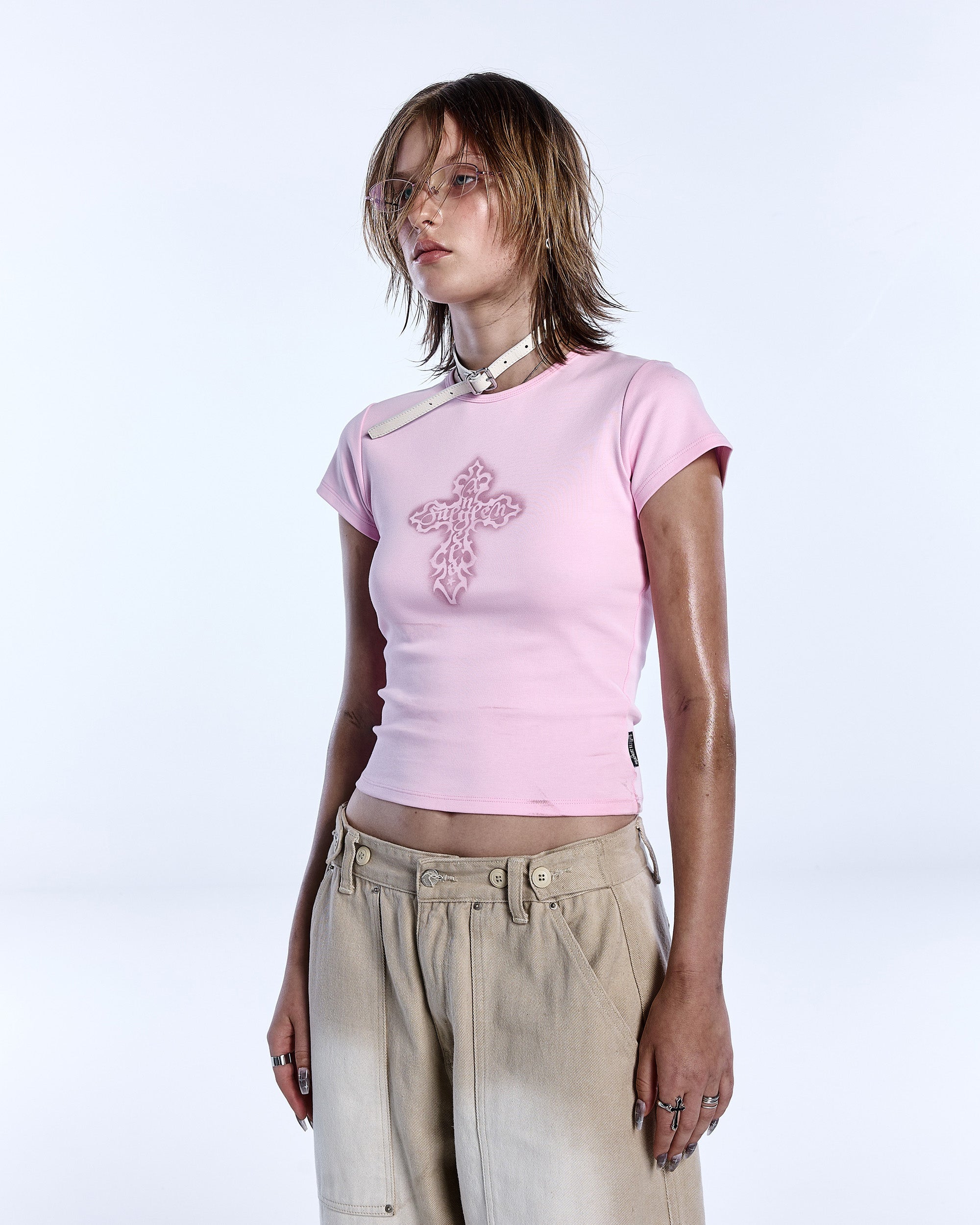 CROSS TEE_PINK - Fallen Angels
